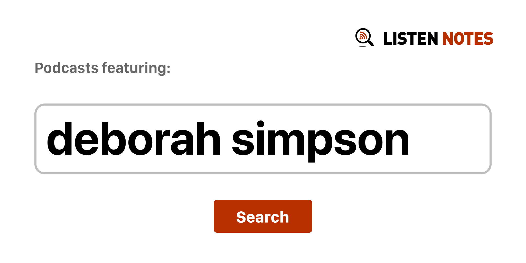 Deborah Simpson - Top podcast episodes